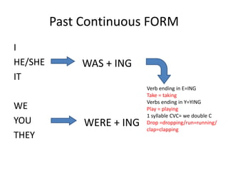 Past continuous | PPTX