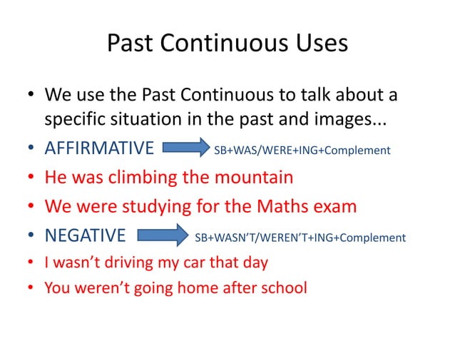 Past continuous | PPTX
