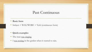 Past continuous | PPTX