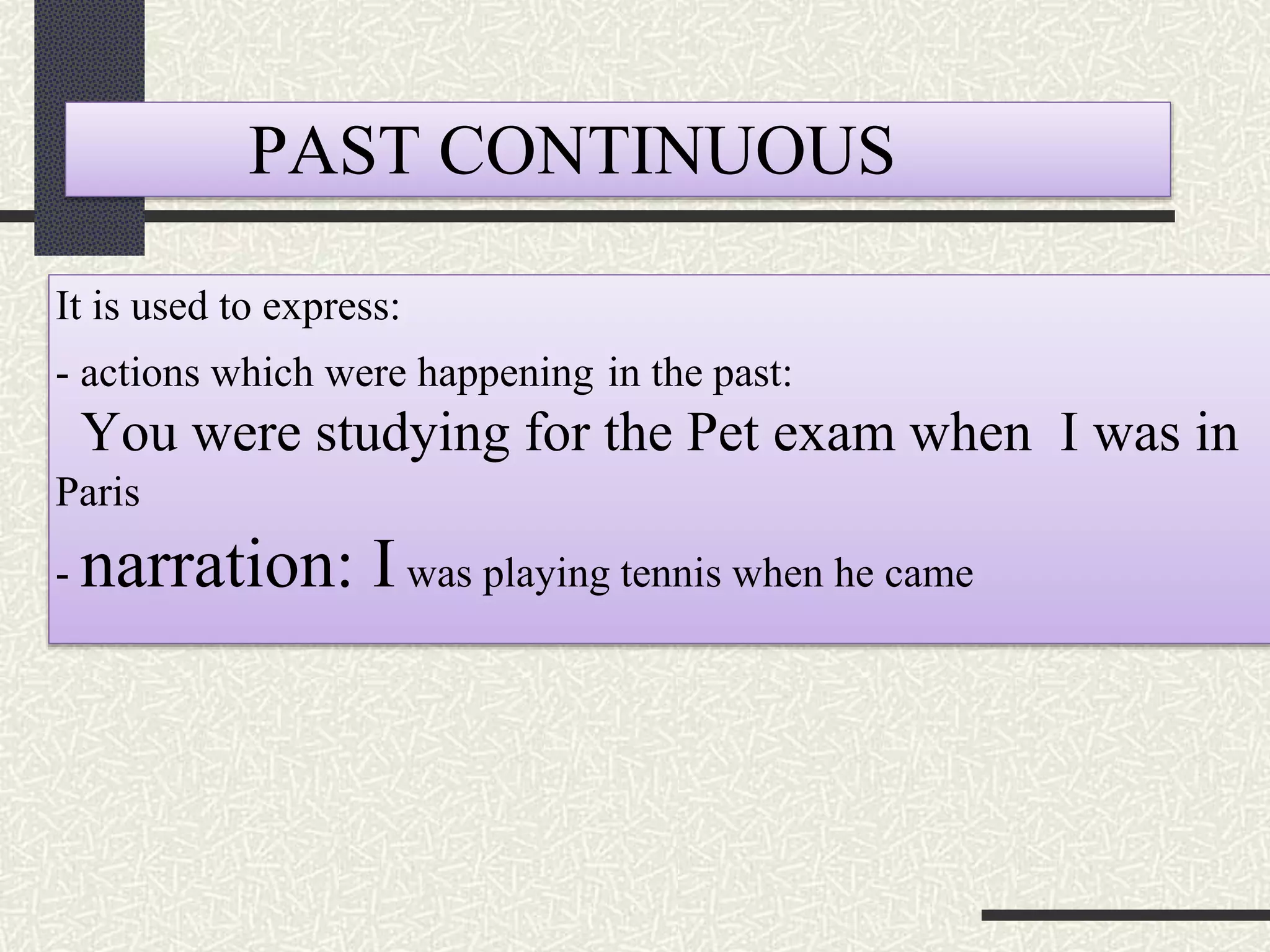 Past continuous | PPTX