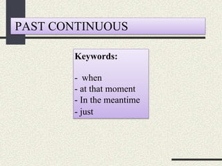 Past continuous | PPTX