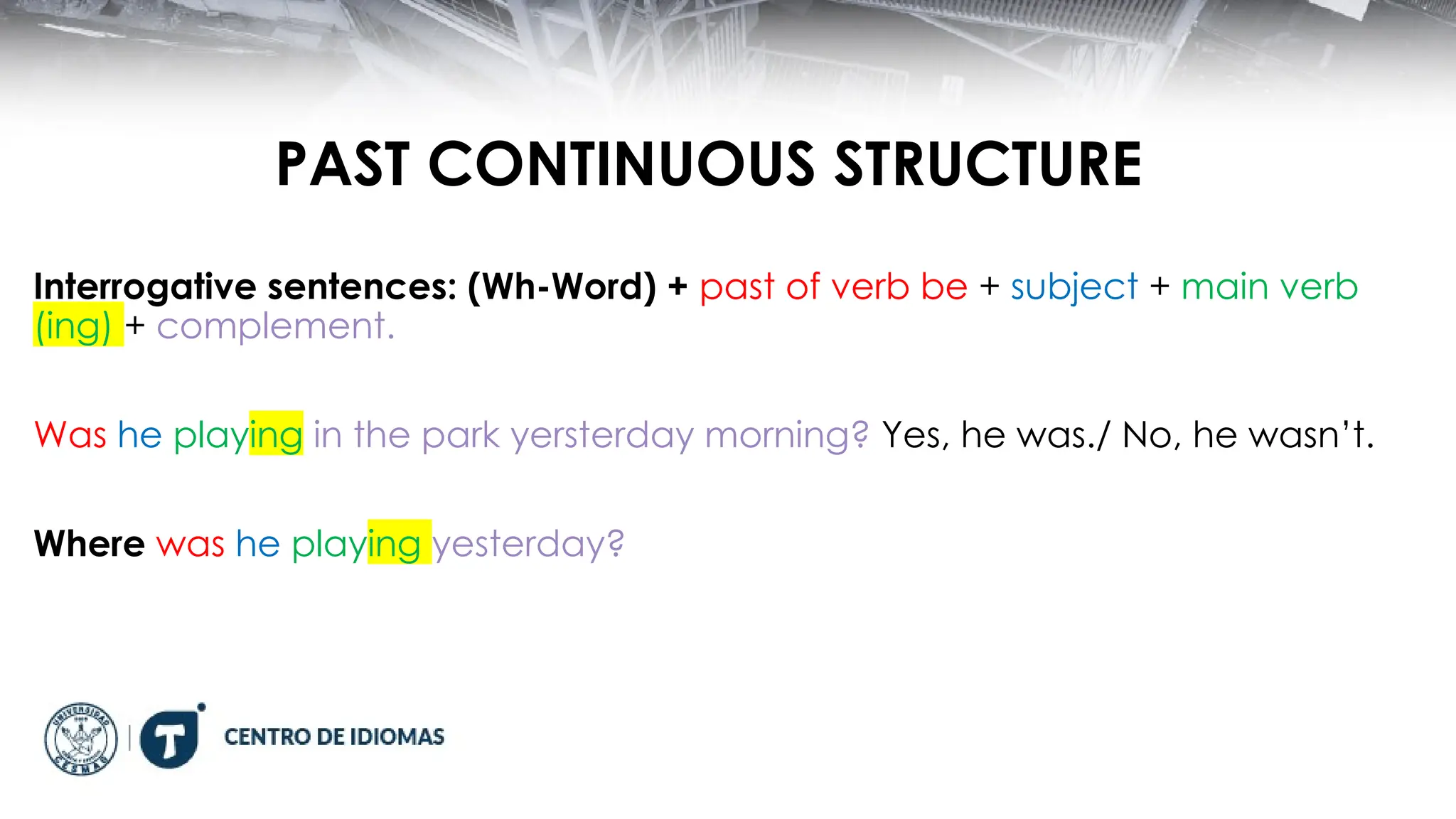 Past Continuous or past progressive explanation | PPTX