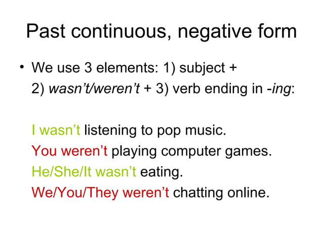 Past continuous 3reso | PPT