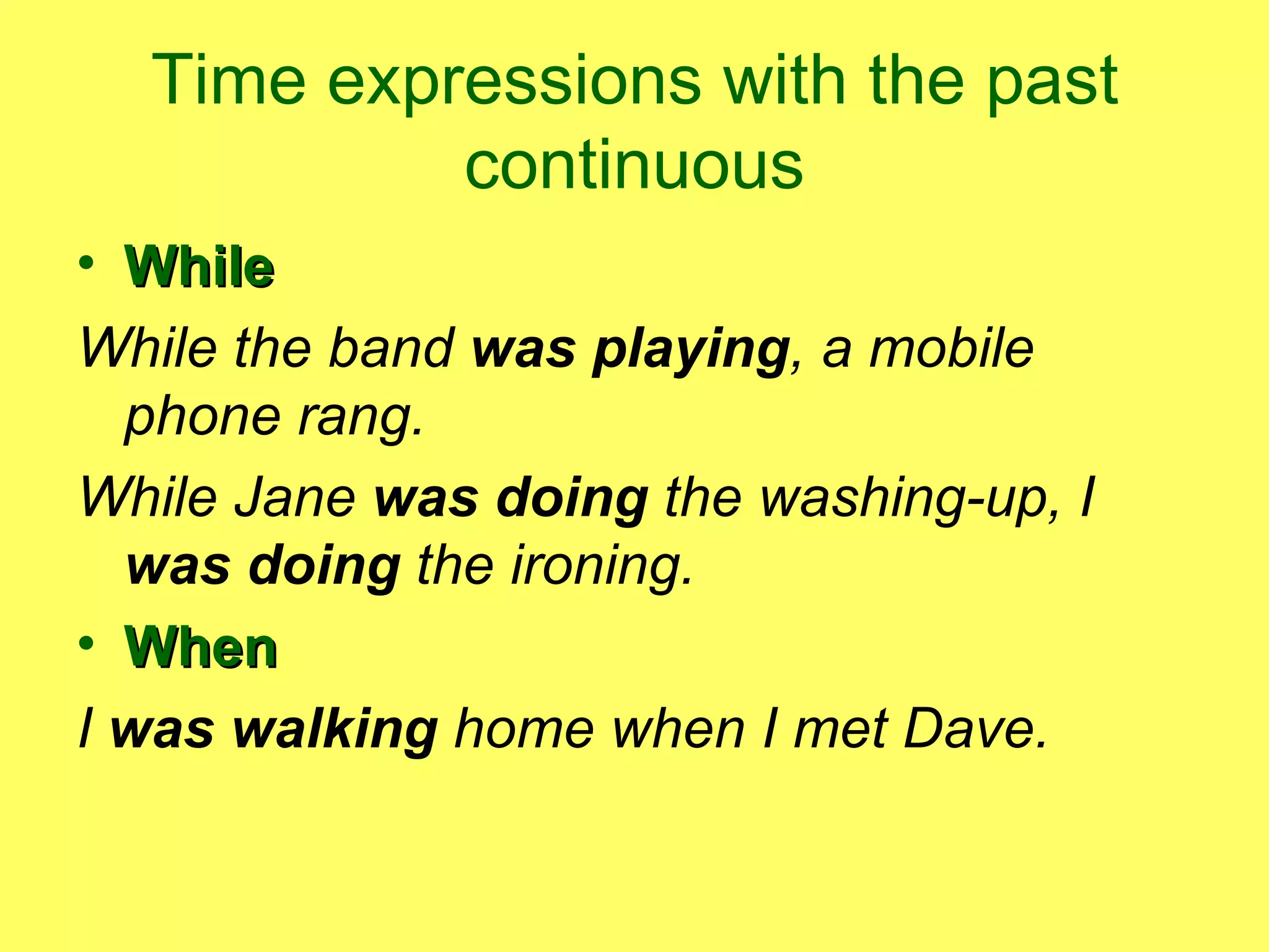 Past Continuous Presentation | PPT