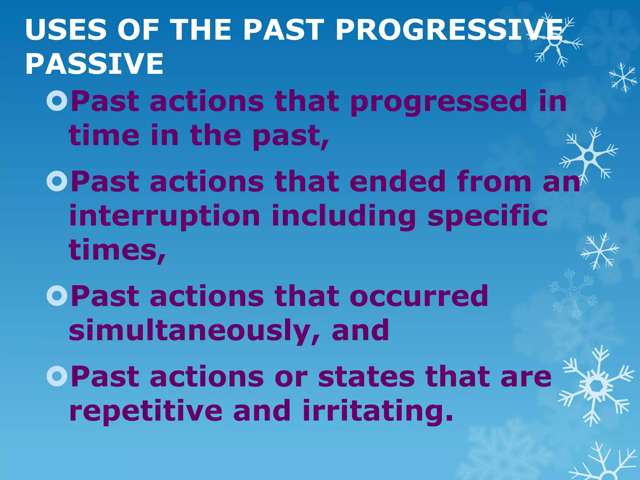 Past continuous passive voice | PPT