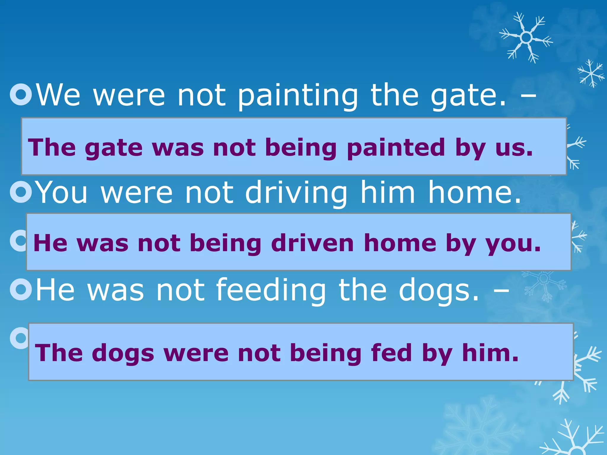 Past continuous passive voice | PPT