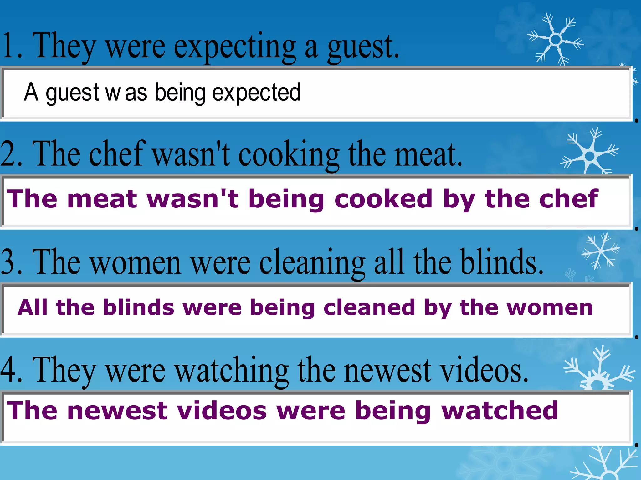 Past continuous passive voice | PPT