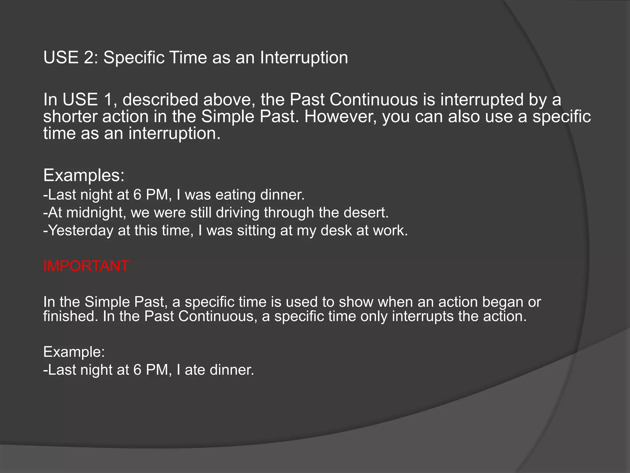 Past continuous presentation | PPTX