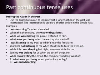 Past continuous tense | PPTX