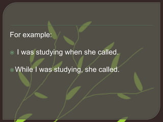 Past continuous tense | PPT