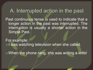 Past continuous tense | PPT