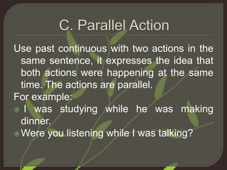 Past continuous tense | PPT