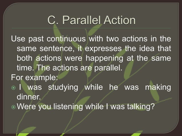 Past continuous tense | PPT