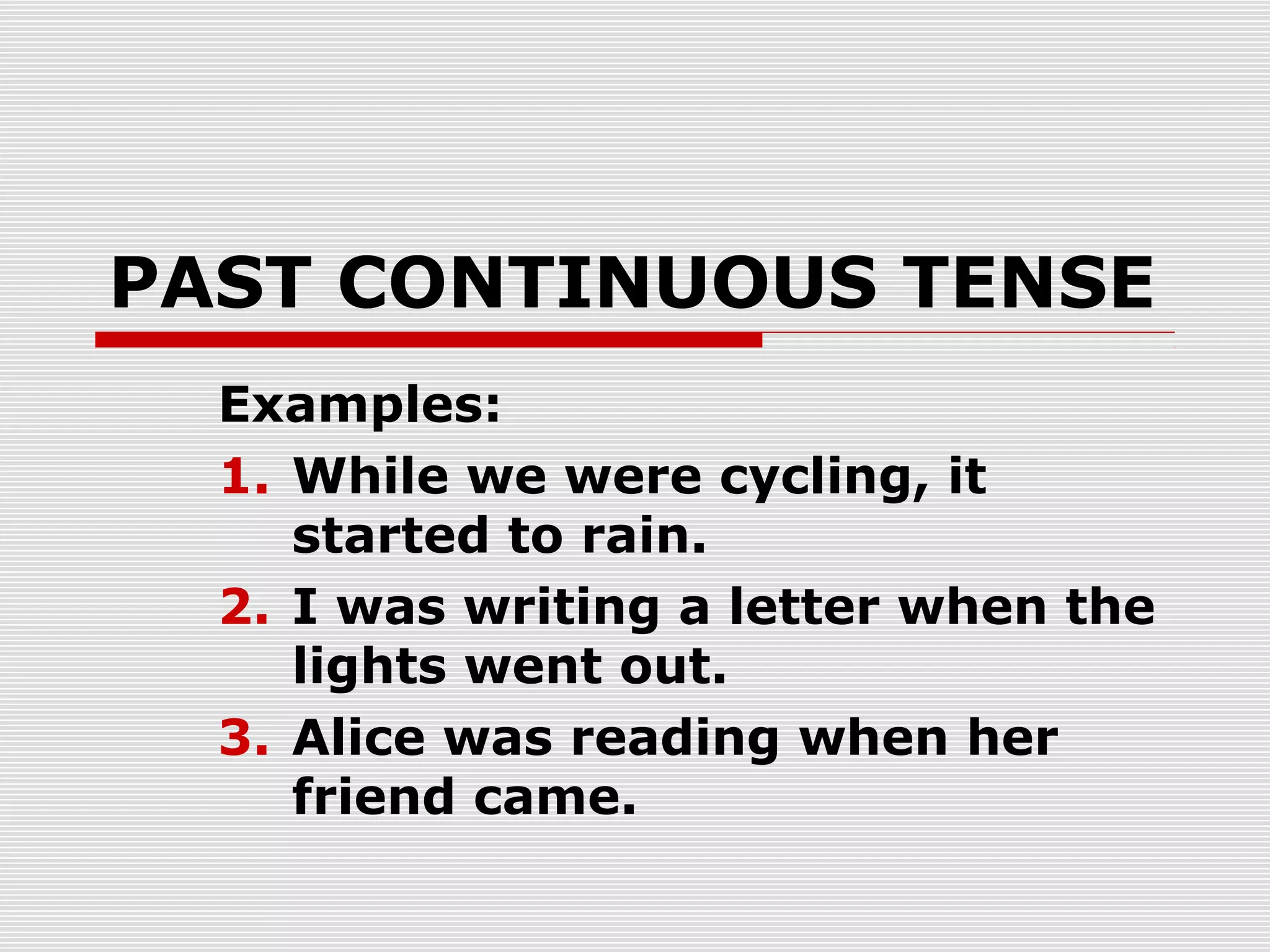 Past Continuous Tense | Ppt