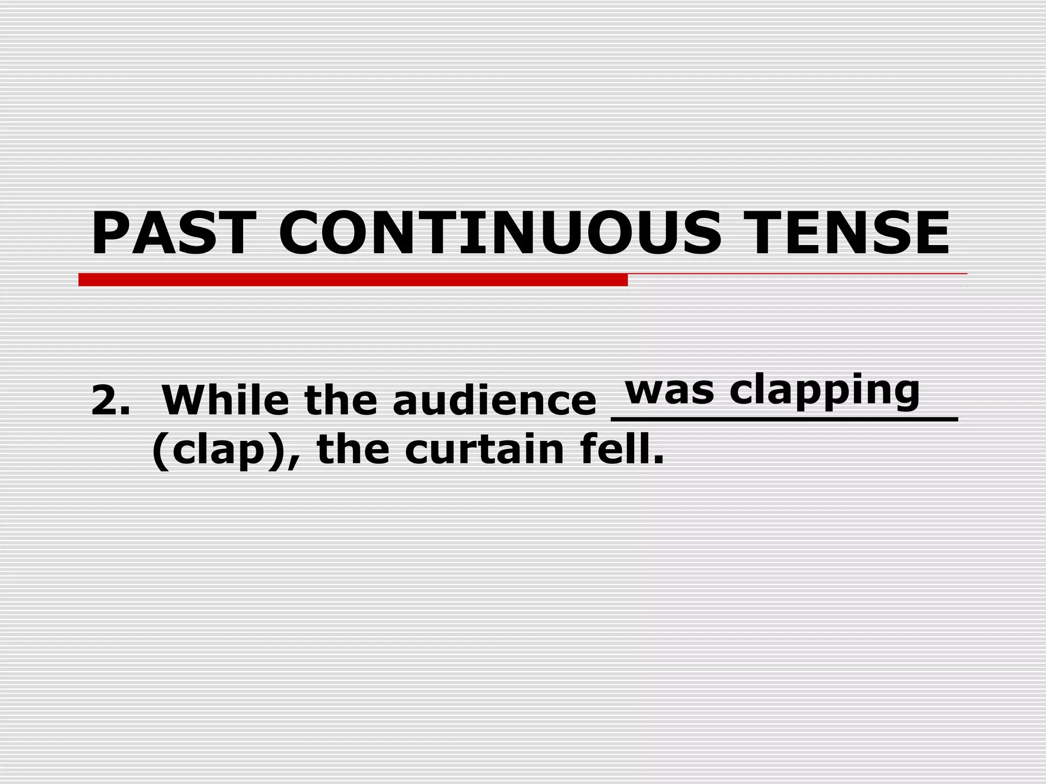 Past continuous tense | PPT