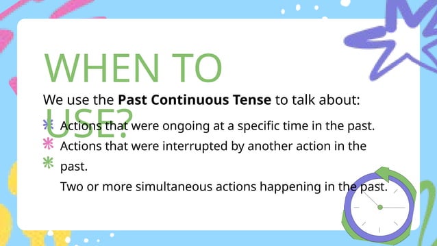 Past Continuous Tense Presentation in Blue Green Cute Style.pptx