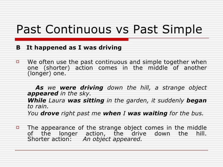 Past continuous vs past simple 3º eso