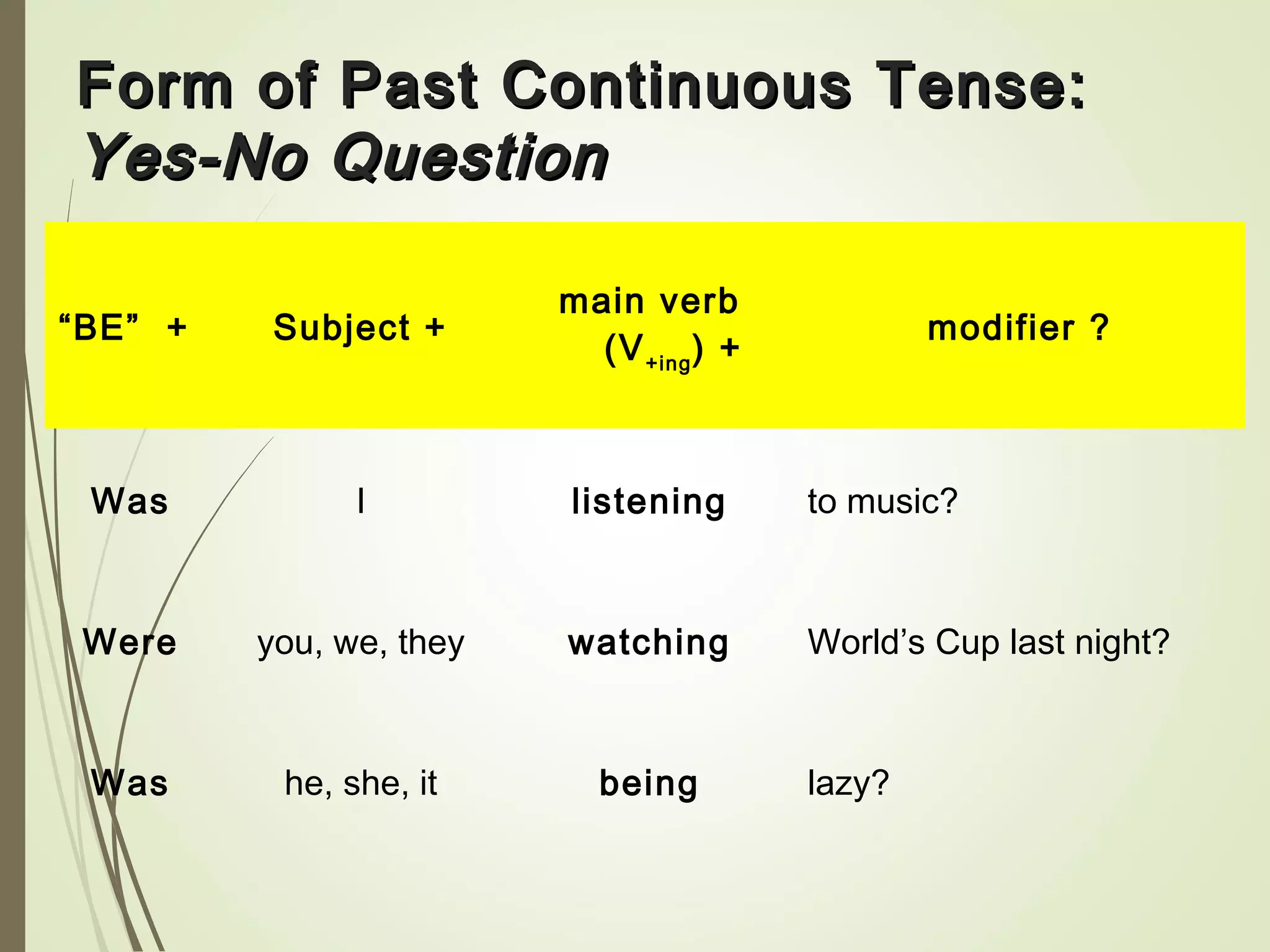Past continuous (when & while) | PPT