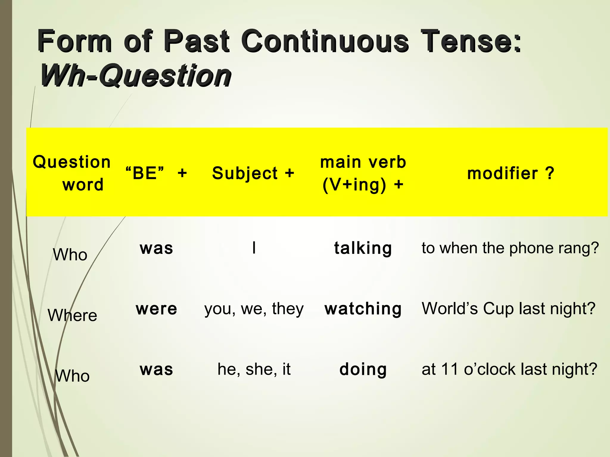 Past continuous (when & while) | PPT