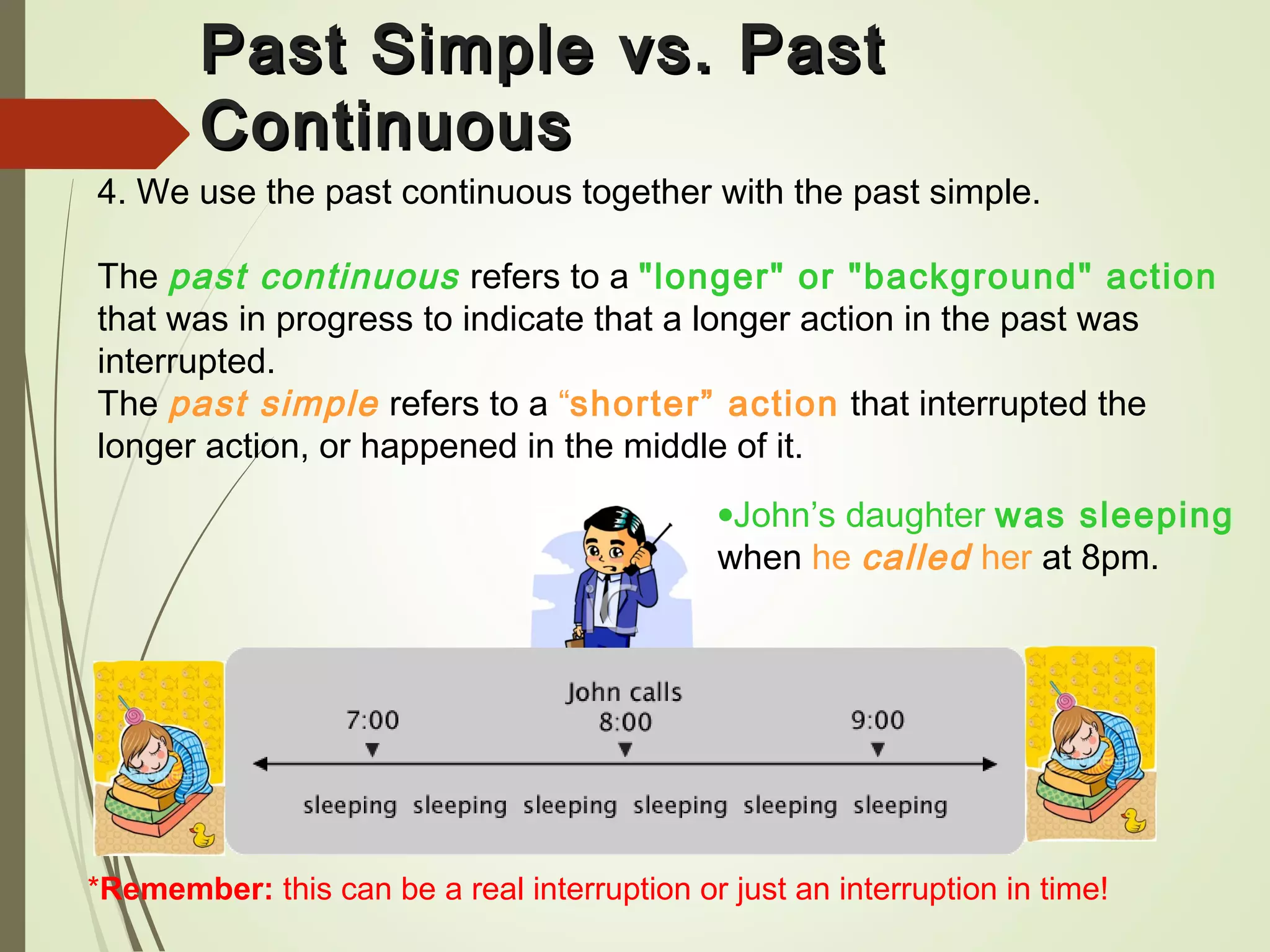Past continuous (when & while) | PPT