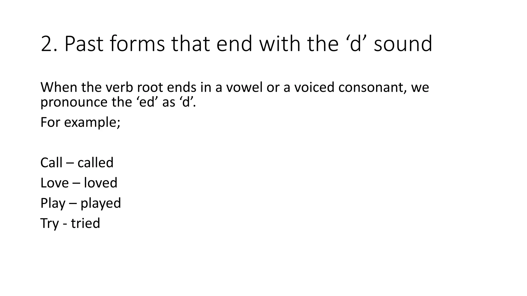 Past ed pronunciation | PPTX