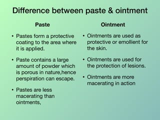 Semisolid dosage forms: Paste and Jellies | PDF