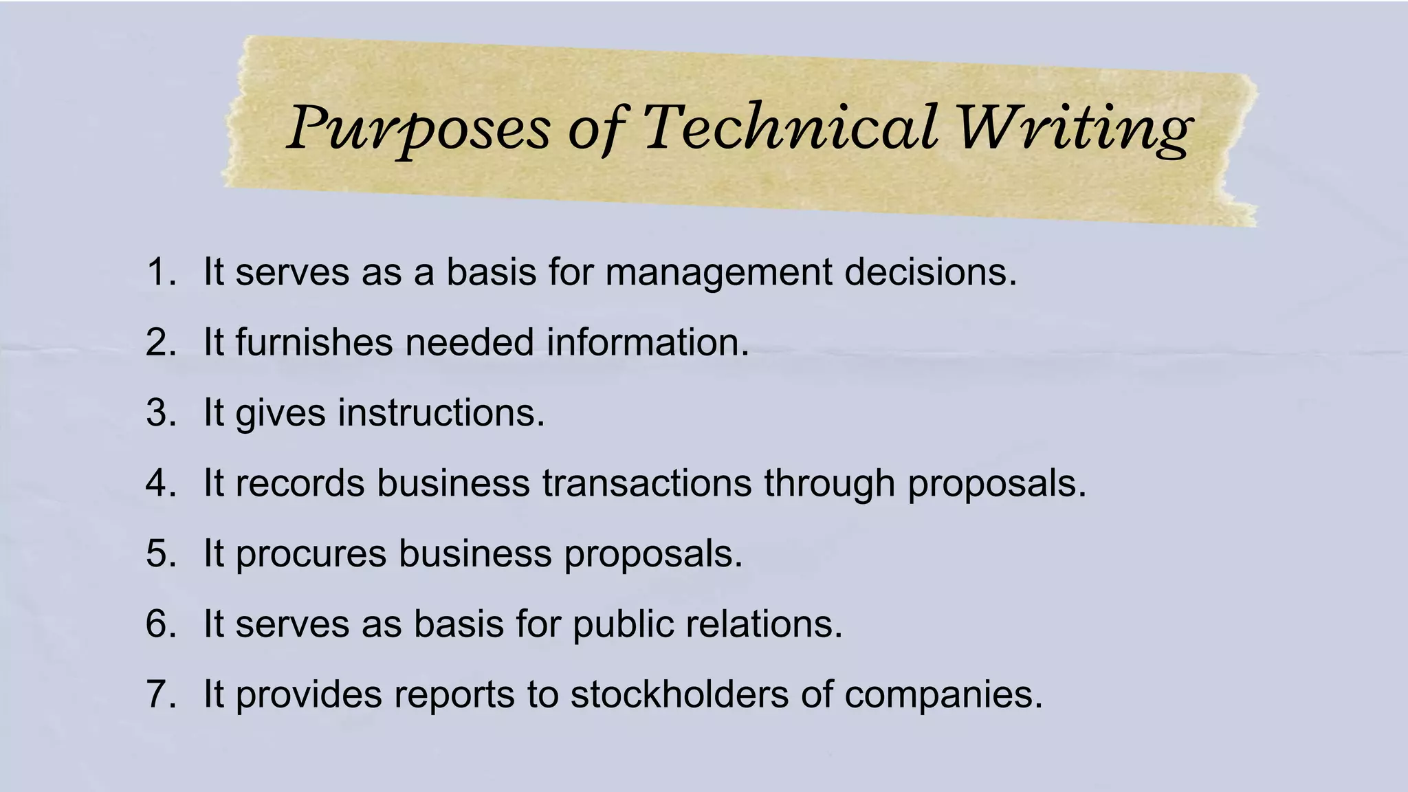 Introduction to Technical Writing | PPTX