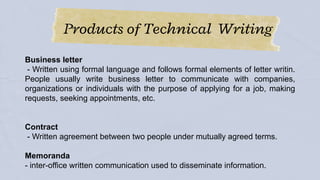 Introduction to Technical Writing | PPTX