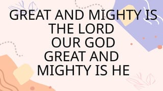 Christian Praise and Worship Line up during praise and worship | PPTX