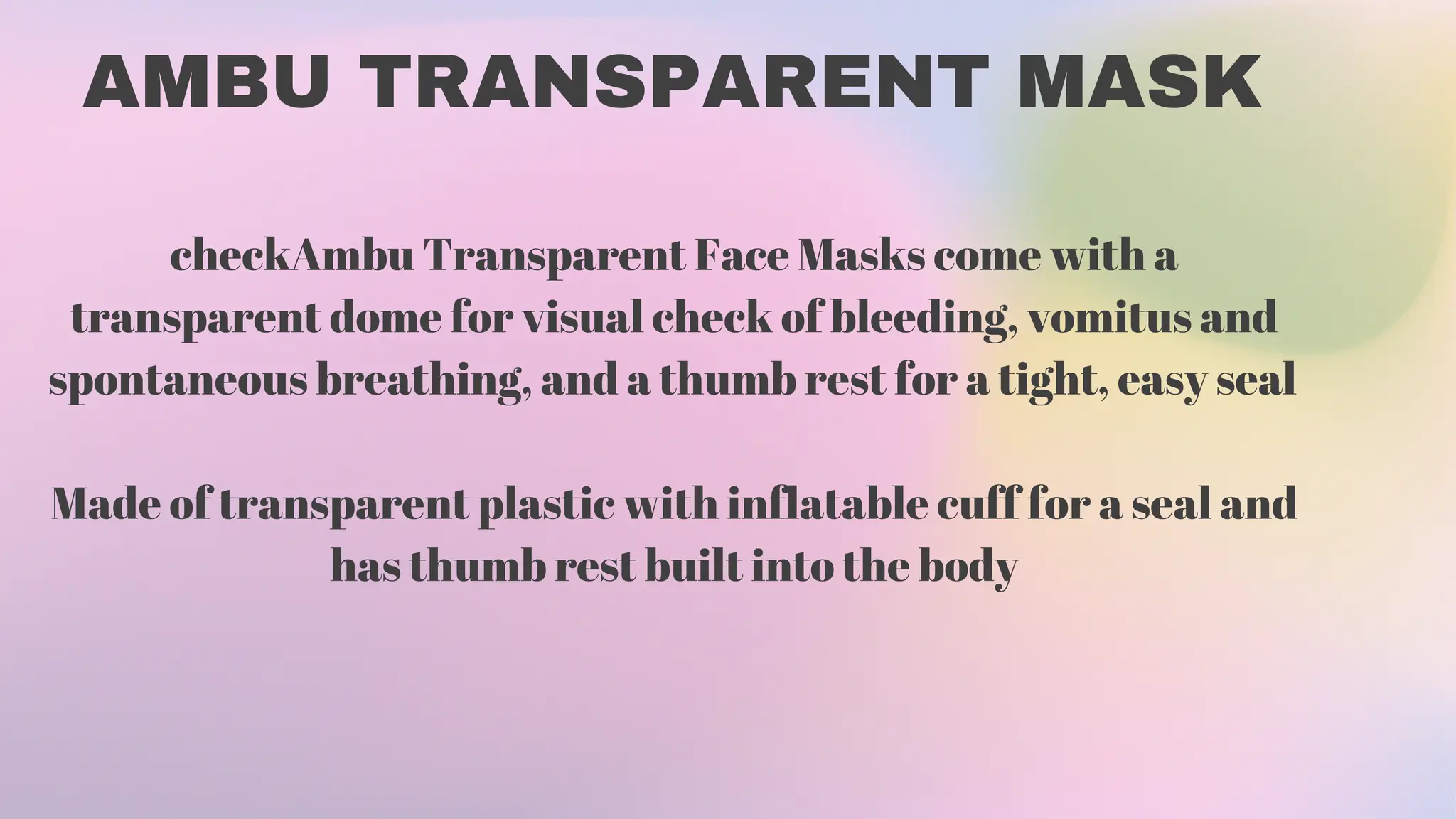 Anaesthesia Fack Mask.................... | PDF