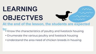 FARM ANIMAL HOUSING, POULTRY AND LIVESTOCK HOUSING | PPTX