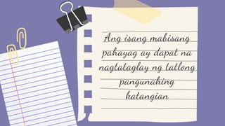 pagbasa module 6 mabisang paraan ng pagpapahayag | PDF