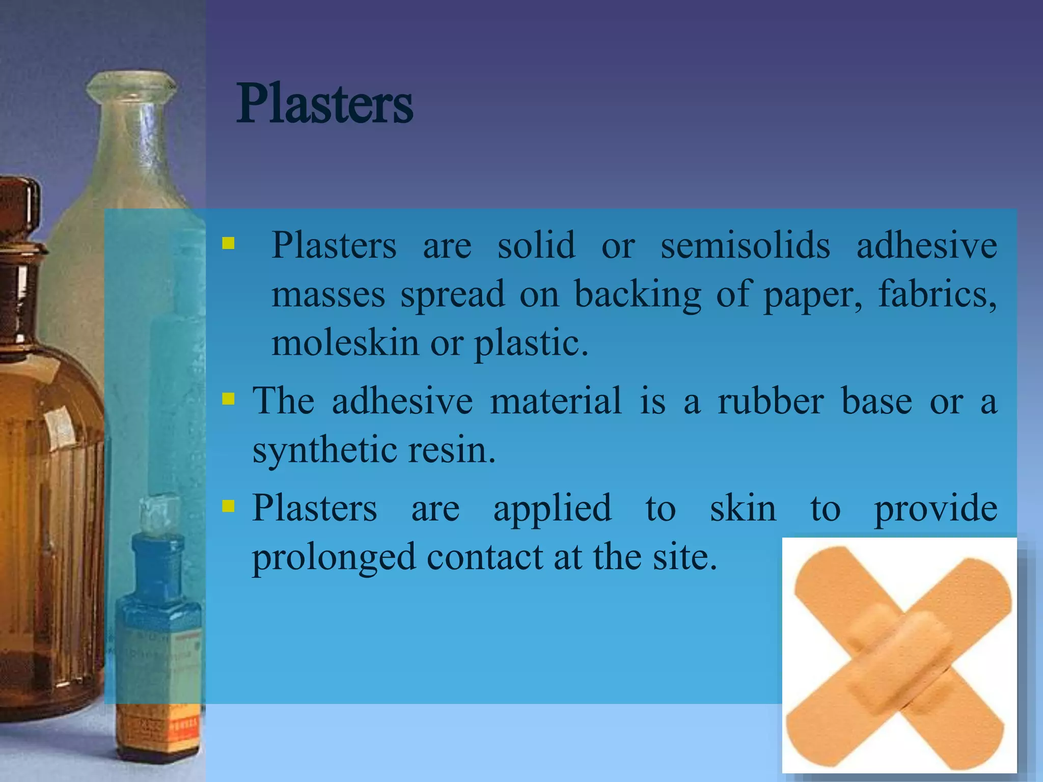 Pastes, plasters and glycerogelatins | PPTX