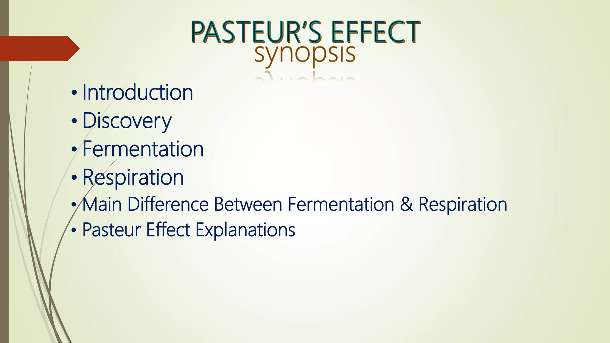 Pasteur Effect Pptx