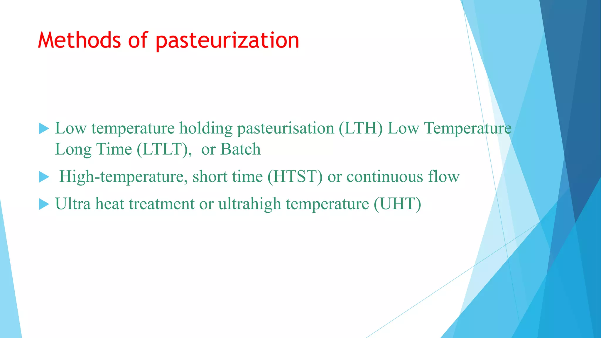 Pasteurisation of food product | PPTX