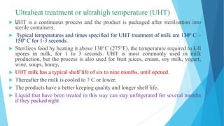 Pasteurisation of food product | PPTX