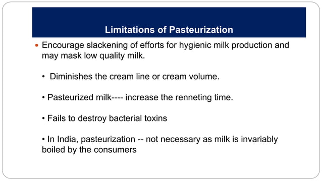 PASTEURIZATION of milk defintion and itd properties | PPTX