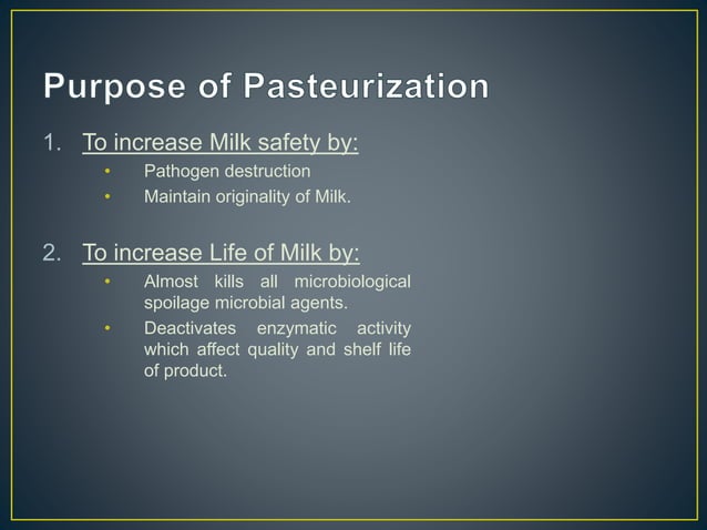 Dairy Pasteurization Process | PPTX