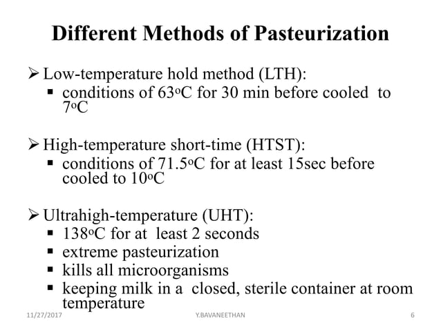 Pasteurization
