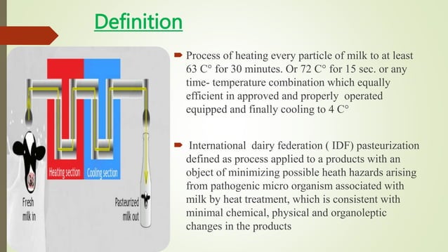 Milk pasteurization | PPTX | Chemistry | Science