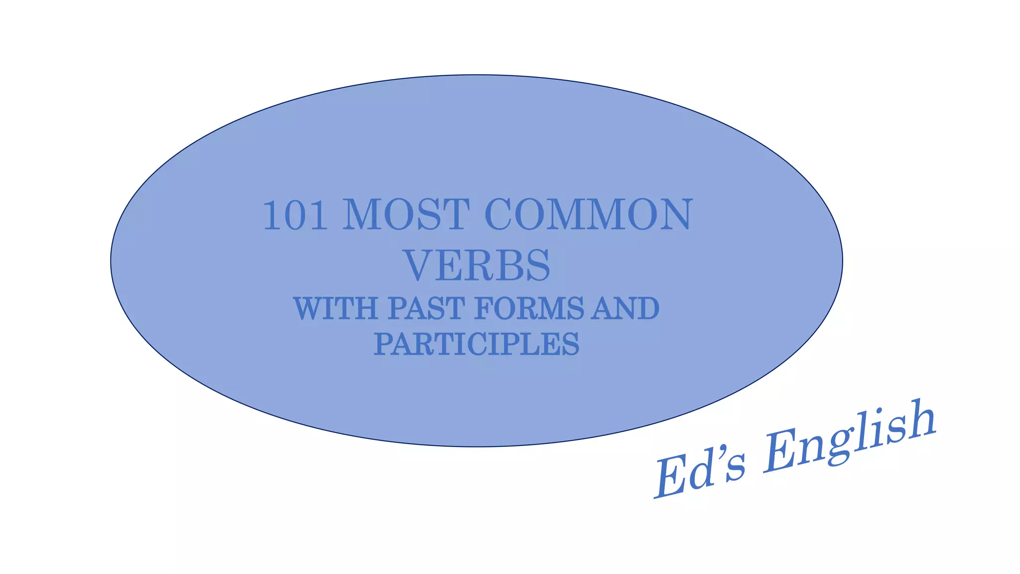 101 Most Common Verbs with Past Forms and Participles | PPT