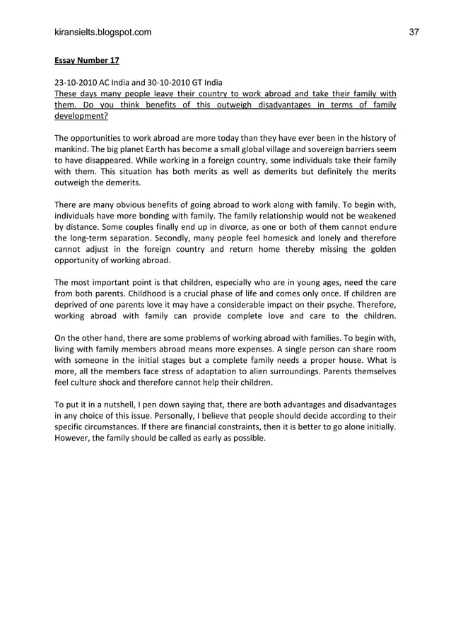 Past ielts essays | PDF