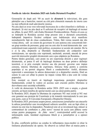 Pastila de Adevăr: România 2025 sub Zodia Dictaturii Proștilor!.doc