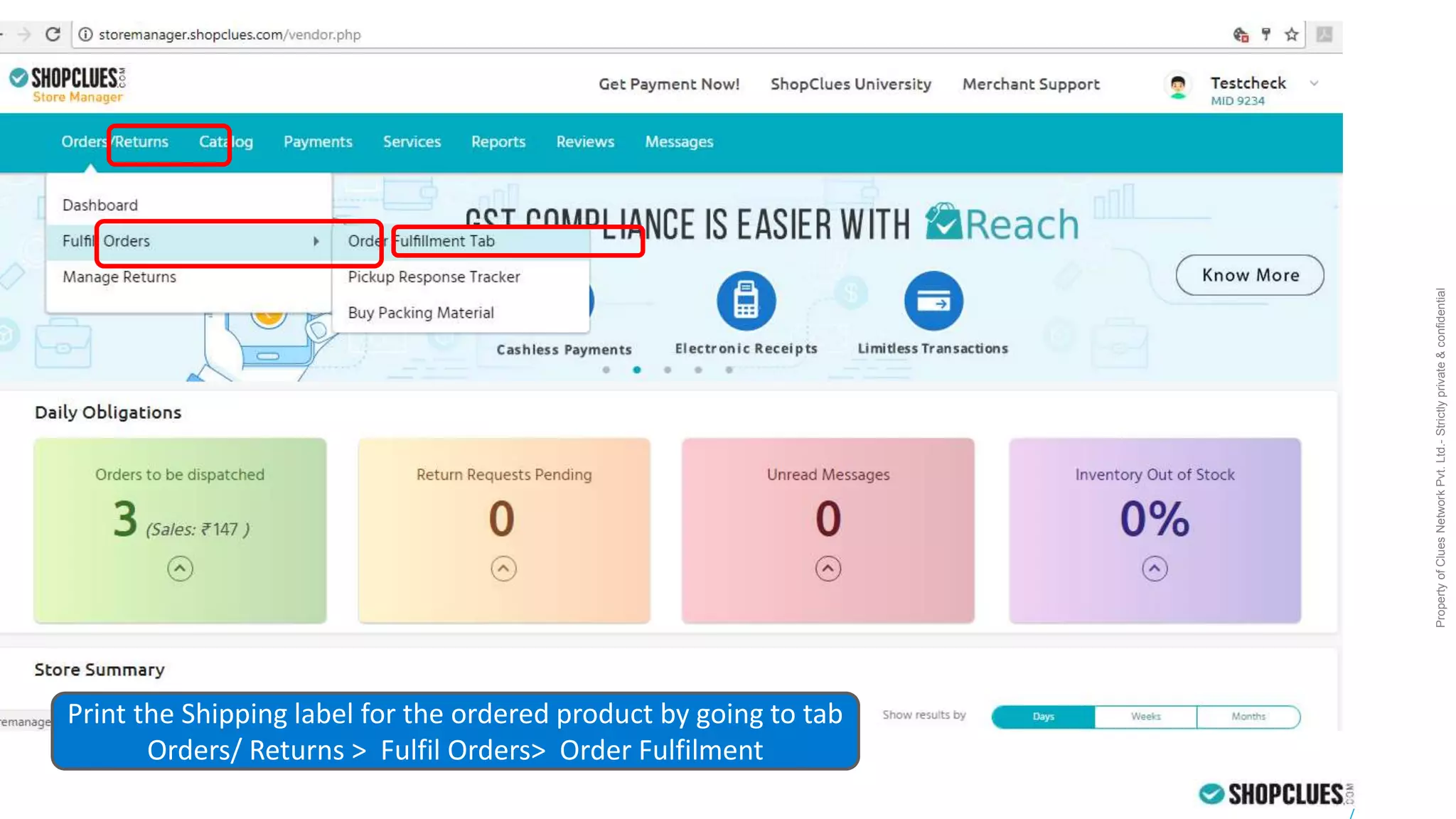 Pasting shipping label | PPT