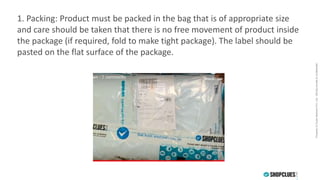 Pasting shipping label | PPT