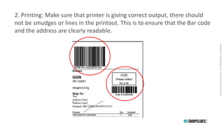 Pasting shipping label | PPT