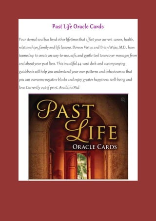 Past life oracle cards | DOCX