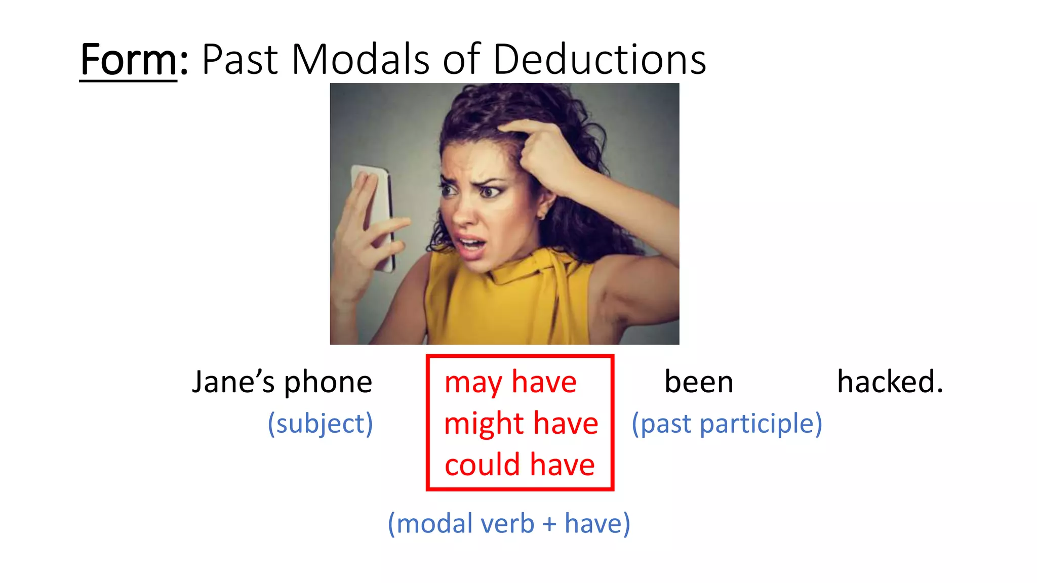 Past Modals of Deductions | PPT
