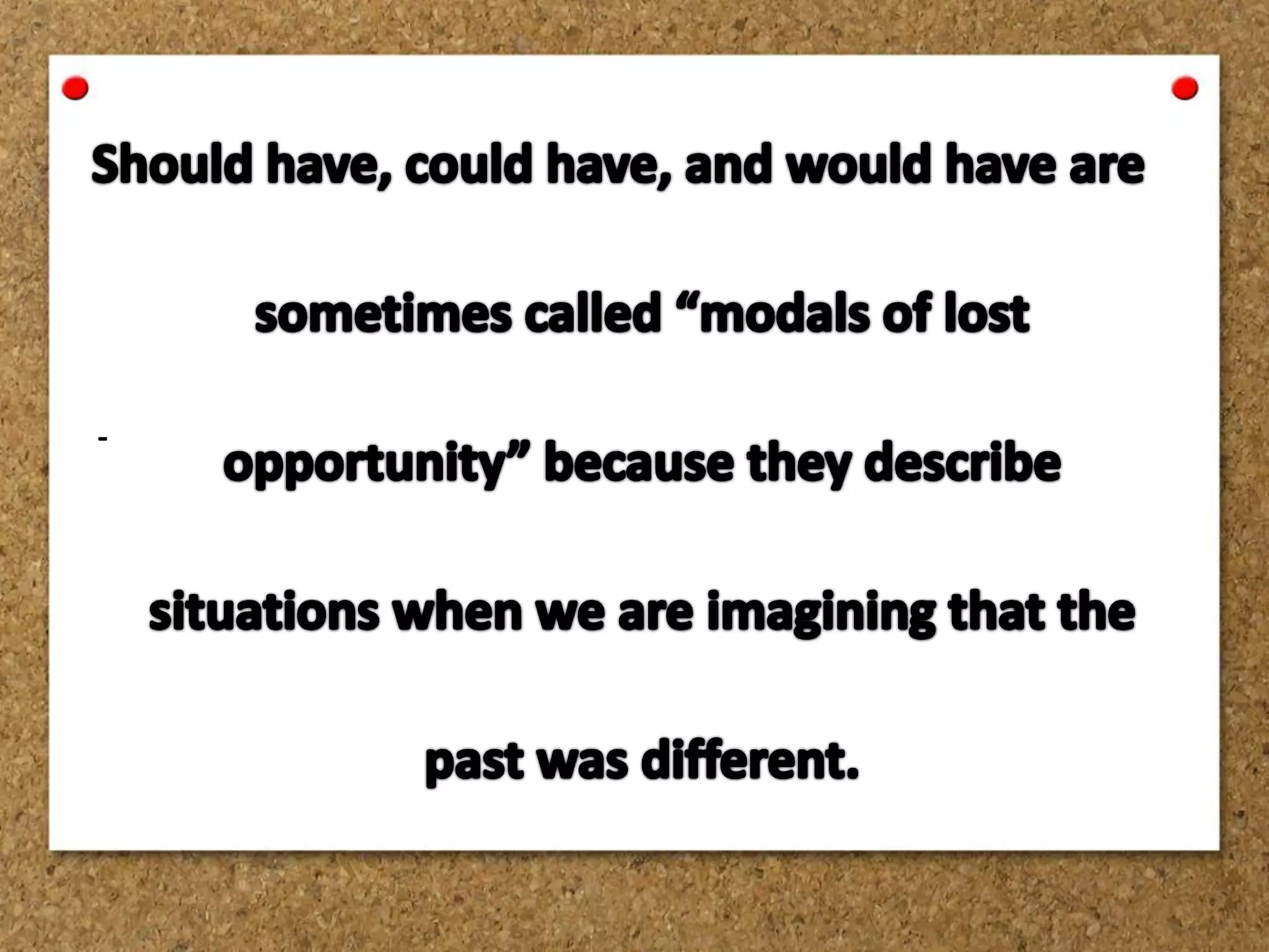 Past modals | PPT