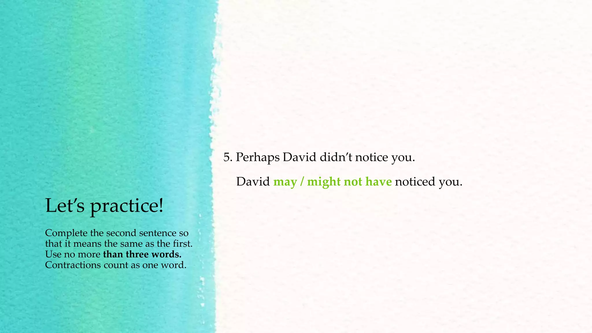 Past modals of deduction, speculation and regret | PPTX